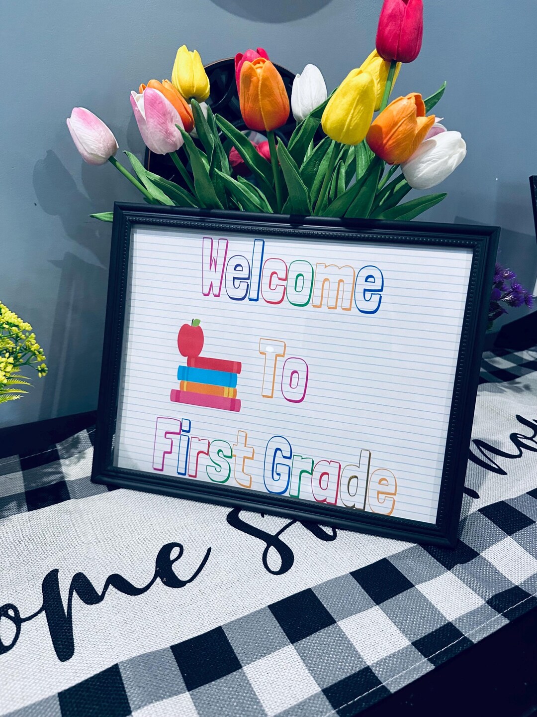 Welcome to 1st Grade Poster Sign Back-to-school Picture Photos, Sign ...
