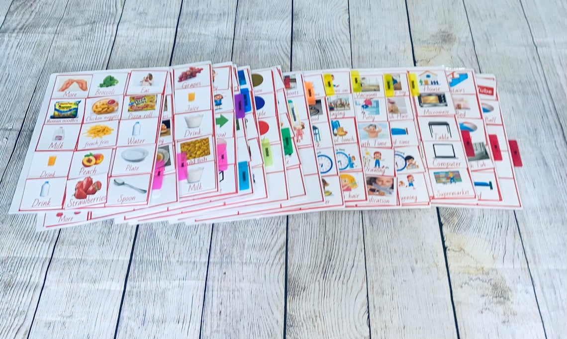 Autismus Bilder Karte Binder Kit Sprachtherapie OT-Therapie | Etsy