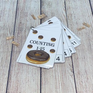 Chocolate Donut Counting Food , Numbers 1 to 15 Clip Cards, Counting ...