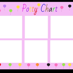 Balloon Potty Training Board, Pink Girls, Potty Chart, Potty Token ...