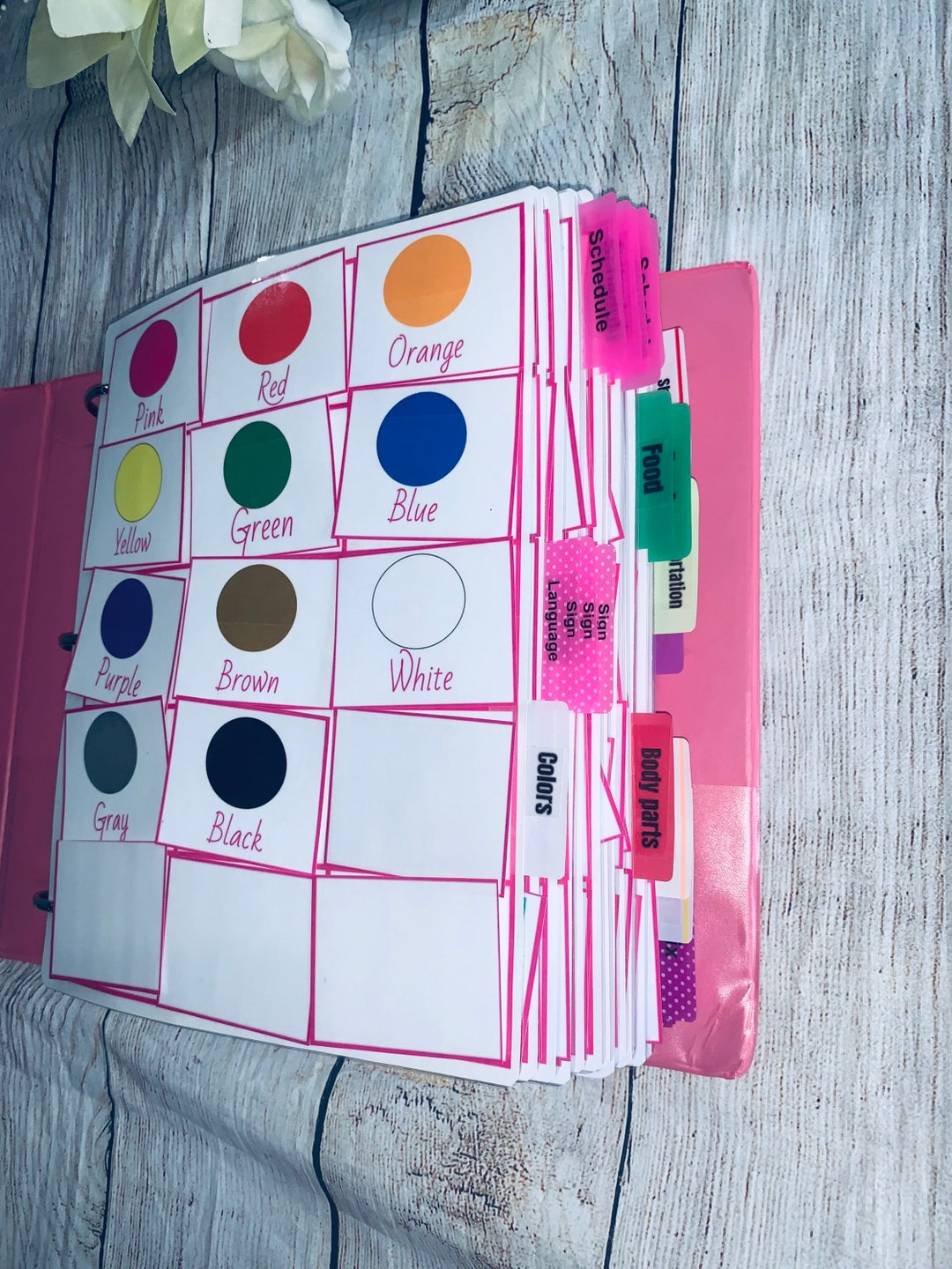 Sign Language, Pictures Cards Book or Binder Small Pictures Book, 210 ...