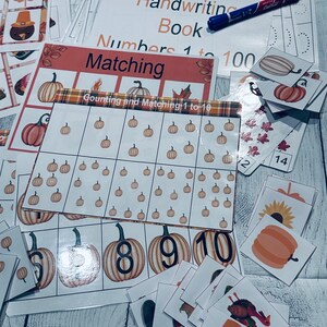 Fall Thanksgiving Bundle Preschool Teacher Kids Busy Work Matching ...