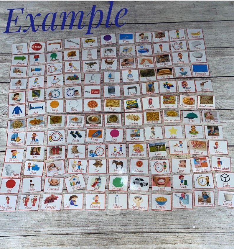 Toys Learning & School My voice picture cards for communication system ...