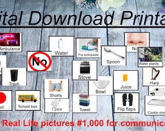 1000 Pictures Card for Communication Speech Therapy Autism - Etsy