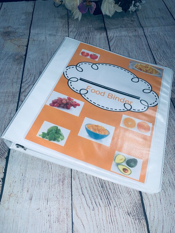 Learning & School Food charts pictures cards binder personalization ...