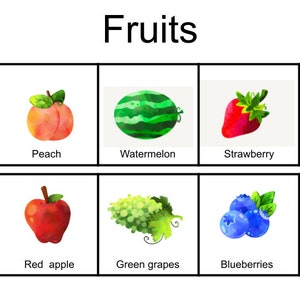 Toddler, Preschool Busy Work, Fruits Sorting Matching , Montessori ...