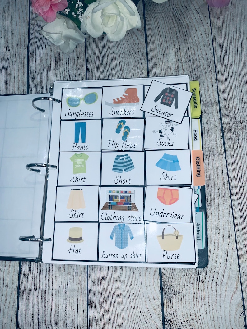 Pec Picture Card Notebook Kit Speech Therapy OT Therapy Autism ...