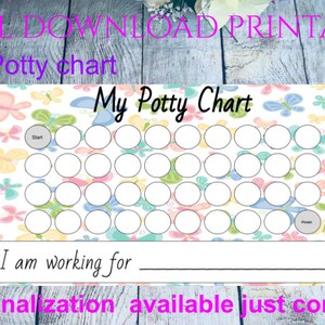 Butterfly Sticker Potty Chart ,spring Summer Theme Girl Potty Training ...