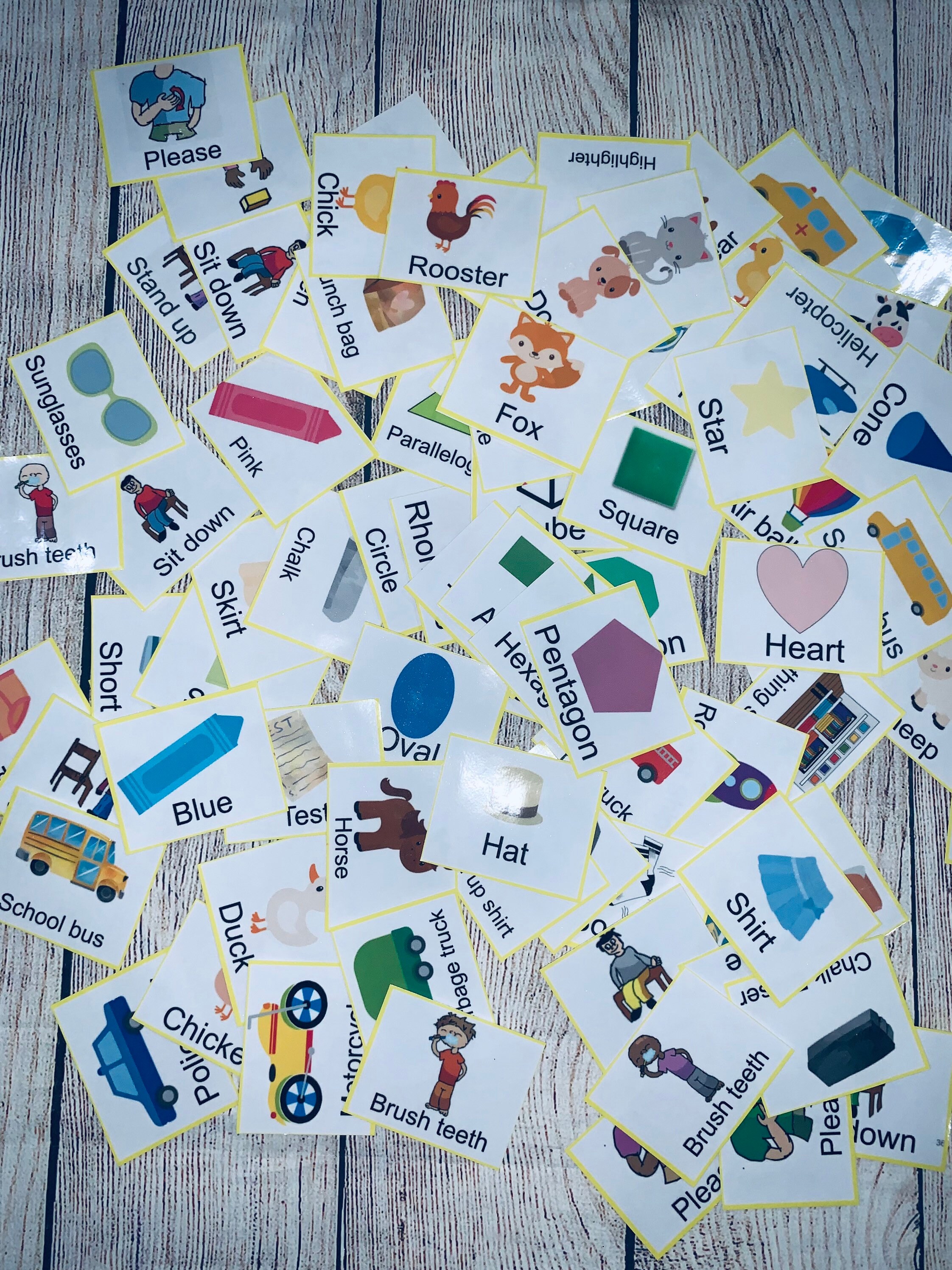 Autism Communication Pictures Cards, Bundle of 300, Speech Therapy, ABA ...