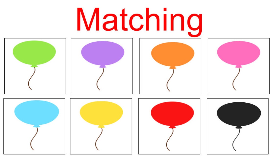 Balloon Matching Interactive Activity Matching Sorting Busy - Etsy