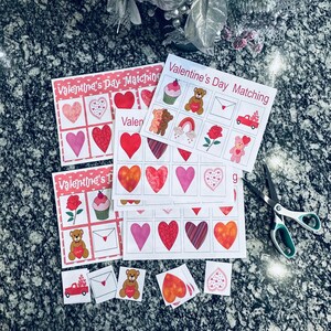 Valentine's Day Bundle Holiday Matching Sorting Activity Montessori ...