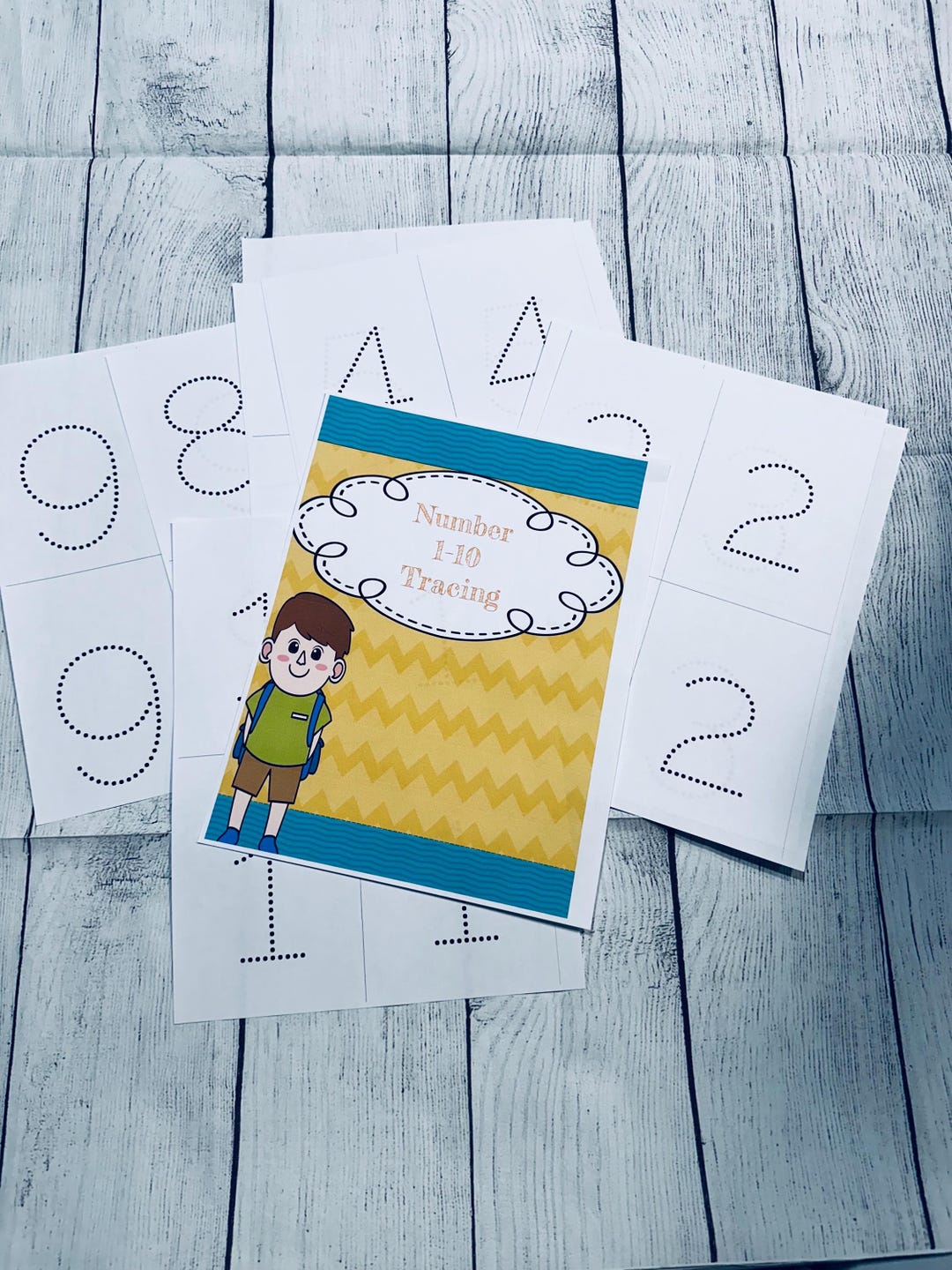 Math Center Tracing, Handwriting, Alphabet Number 1 to 10 Flashcards ...