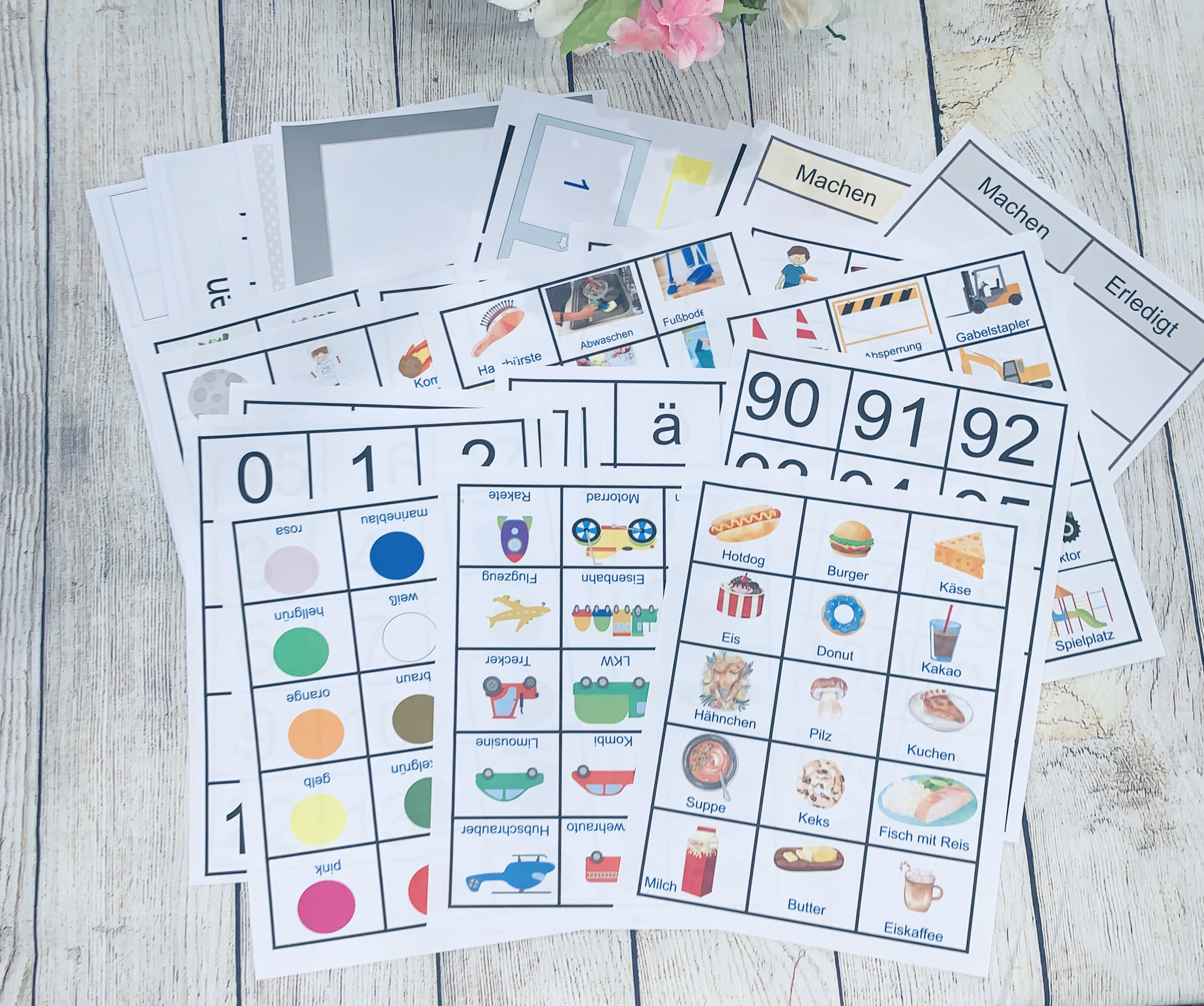 200 German Language Pictures Card for Communication, Speech Therapy ...