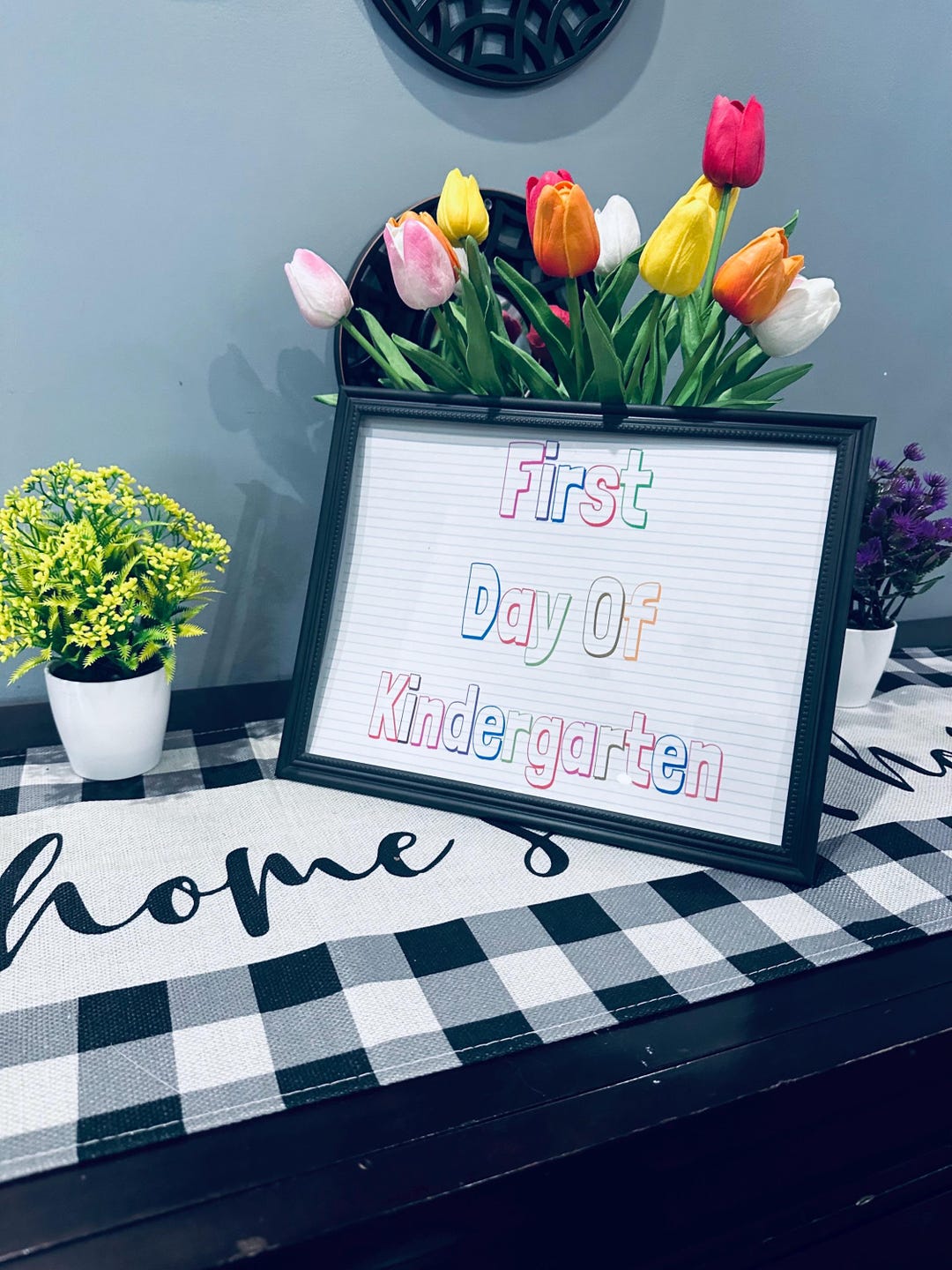 First Day of Kindergarten Back-to-school Picture Photos, Sign Poster ...