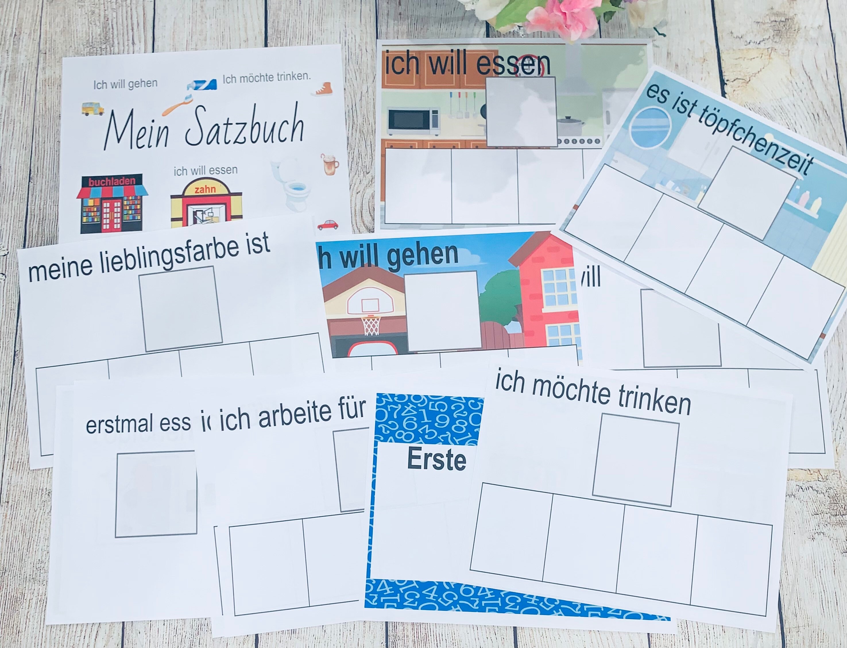 200 German Language Pictures Card for Communication, Speech Therapy ...