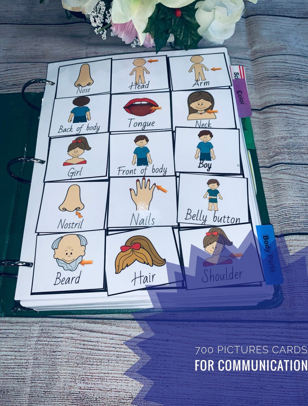700 Pictures Card for Communication, Speech Therapy, Autism Non Verbal ...