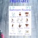 Boy Bathroom Routine Flash Cards schedule Potty Training - Etsy