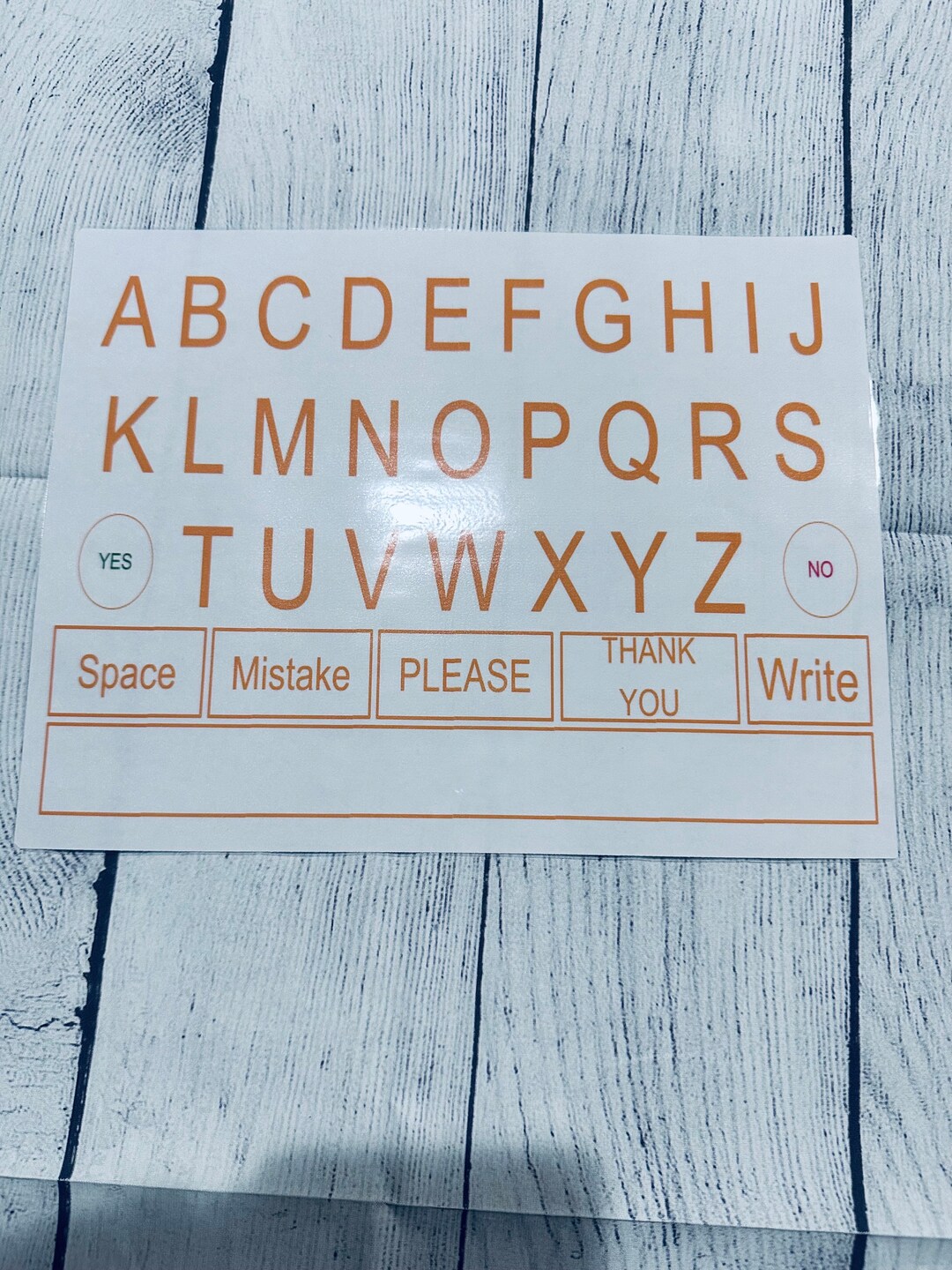 Adult ,kids PEC Picture Cards, Orange Alphabet Board & Sentence Builder ...