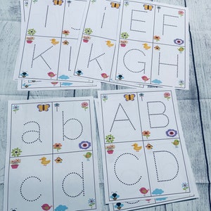Summer Tracing Handwriting Alphabet and Number 1 to 20 Flash Cards ...