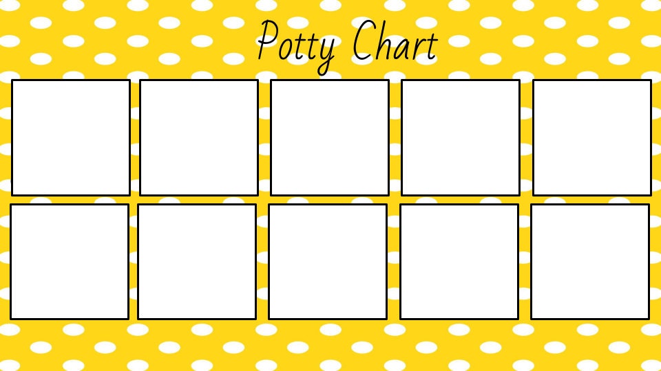 Yellow Balloon Potty Training Board Green Boy / Girls - Etsy