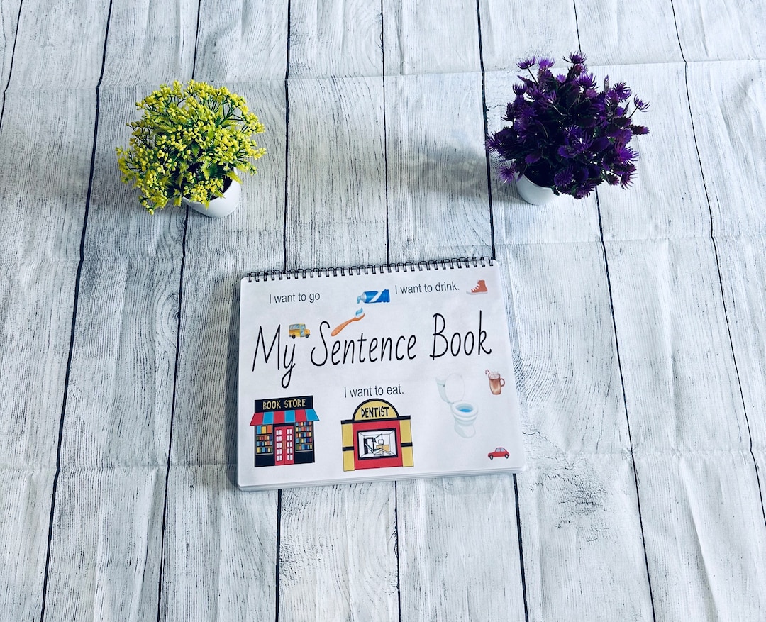 My Sentences Builder Book or Binder Communication Pictures Cards Book ...