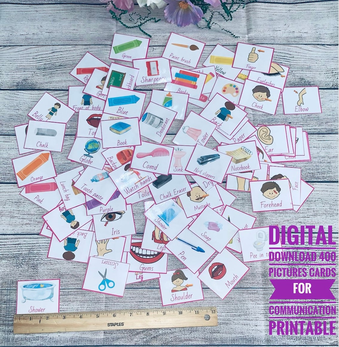 400 Bundle Pictures Card for Communication Pictures Cards, Speech ...