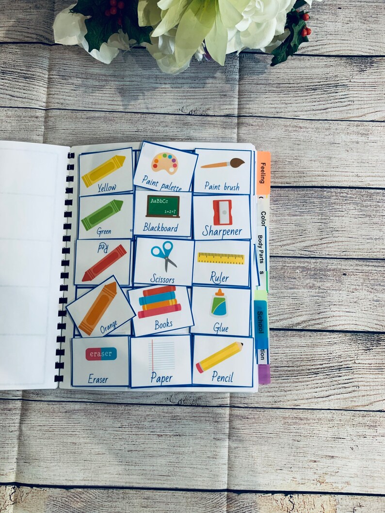 Pictures Card Binder Kit Pictures Cards Speech Therapy OT - Etsy