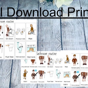 Potty Training, Reward Wall Chart Poster, Cards for Communication ...