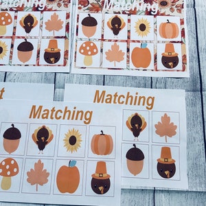 Fall Thanksgiving Bundle Preschool Teacher Kids Busy Work Matching ...