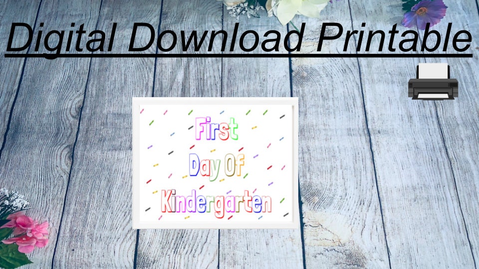 First Day Back to School Sign Poster Wall Art Printable - Etsy