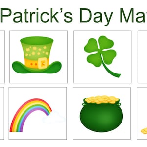 Saint Patrick's Day Preschool Montessori Kids Busy Work Matching ...