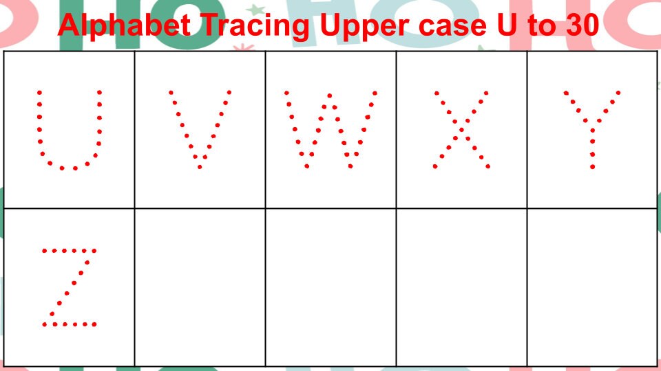 Christmas Alphabet Tracing Lowercase/uppercase - Etsy UK