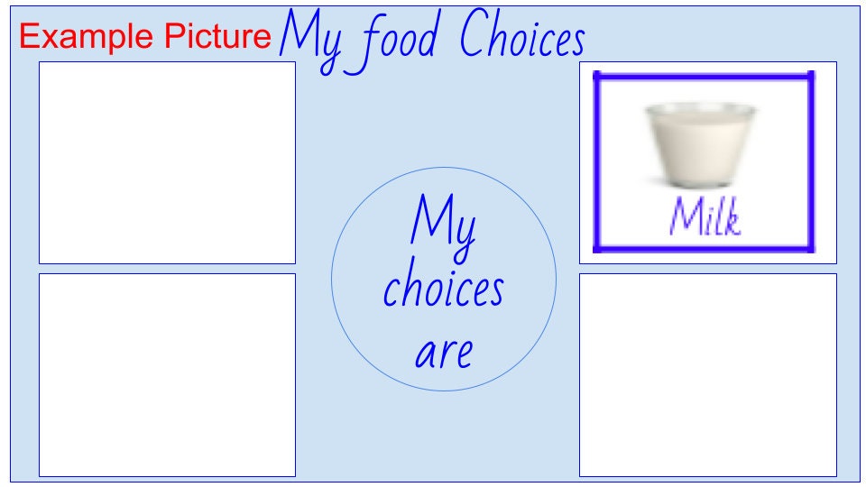 Food choice boards Food choices I want to eat Visual aid | Etsy