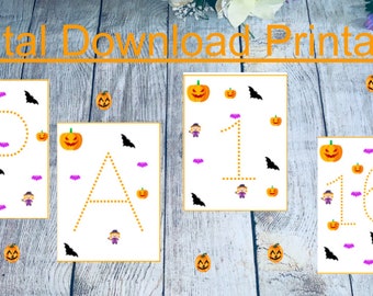Halloween Tracing Upper and Lower Cases Alphabets - Etsy