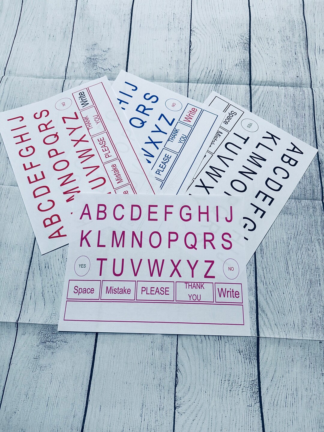 4 Adult or Kids, Alphabet Communication Board, Montessori, Sentences ...
