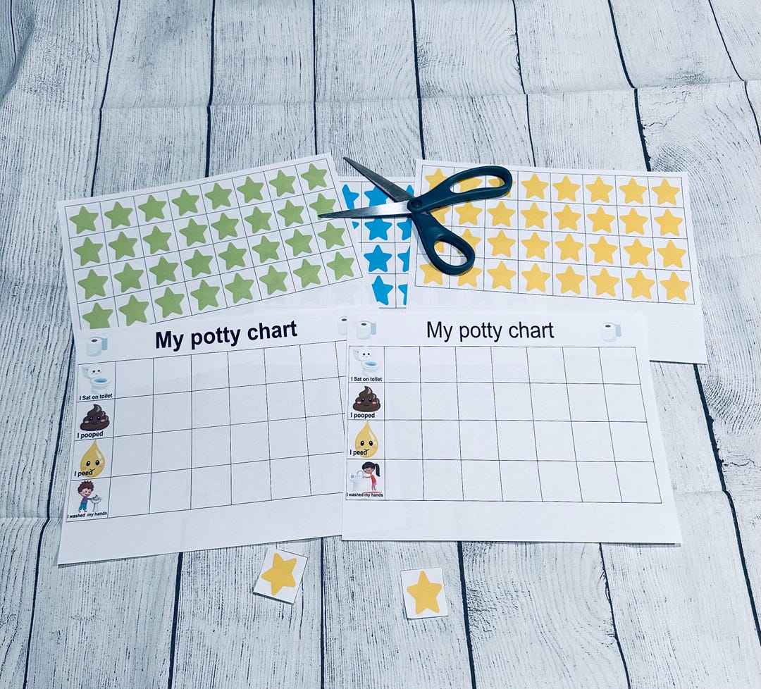 Potty Training Board, Boy / Girls, Potty Chart, Potty Token, Potty ...