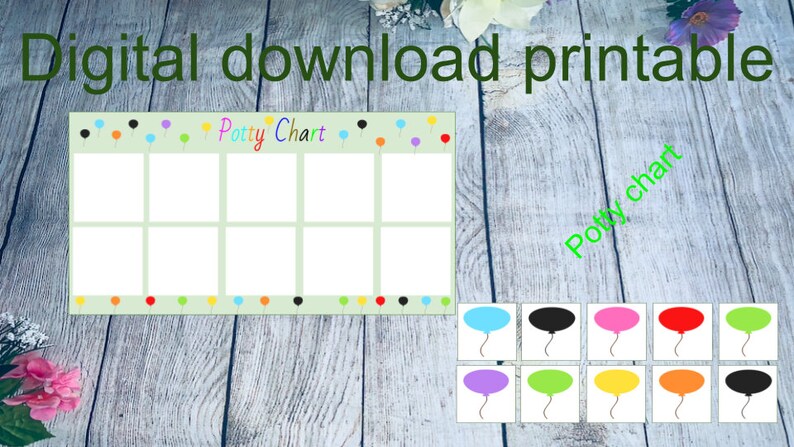 Balloon Potty Training Board Green Boy or Girls Potty - Etsy