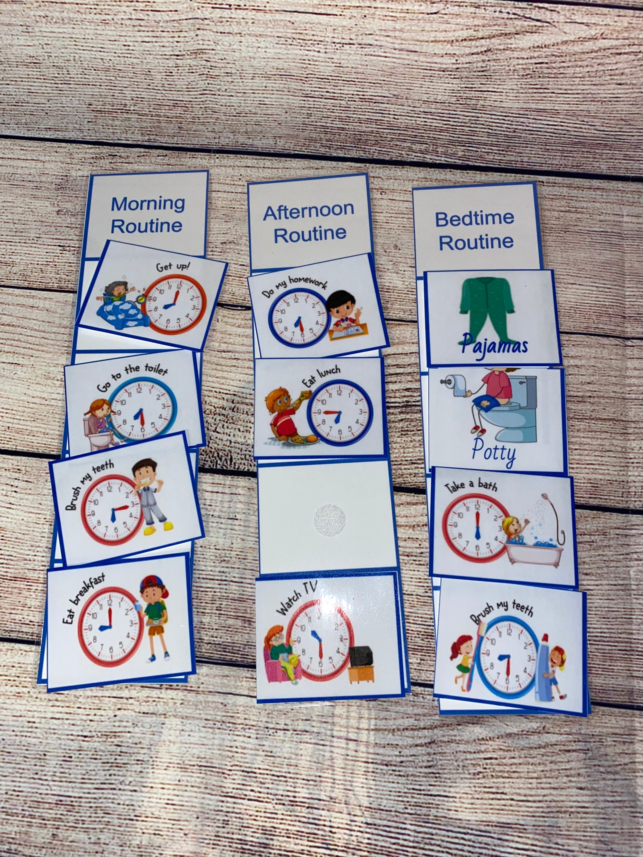 Schedule cards routine to do chores pecs cards 210 pack | Etsy