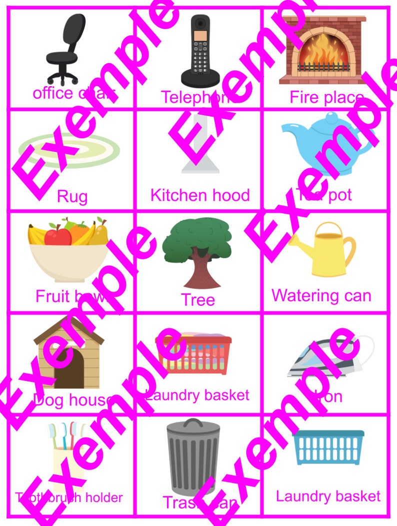 200 Pink Picture Communication Cards for Speech Therapy, Autism, and ...