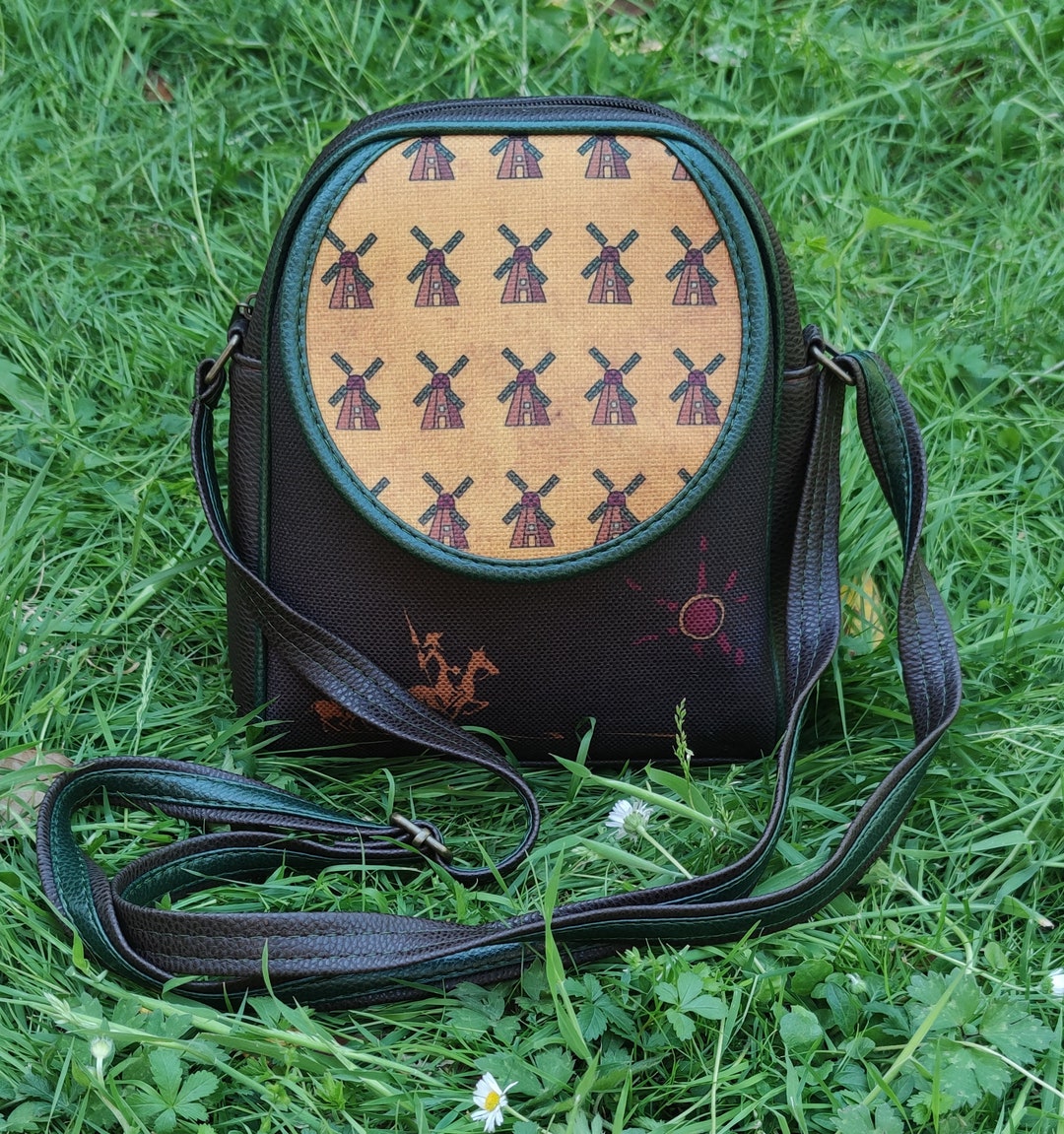 The Windmill Design Bag, Vegan Leather Bag, Cute Crossbody Bag, Eco ...