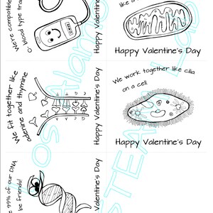 Nerdy Valentine's Cards Biology Science STEAM STEM | Etsy