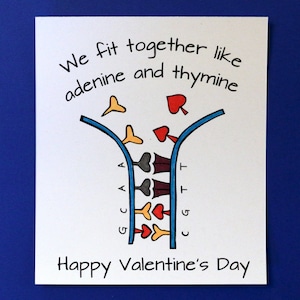 Nerdy Valentine's Cards Biology Science STEAM STEM | Etsy