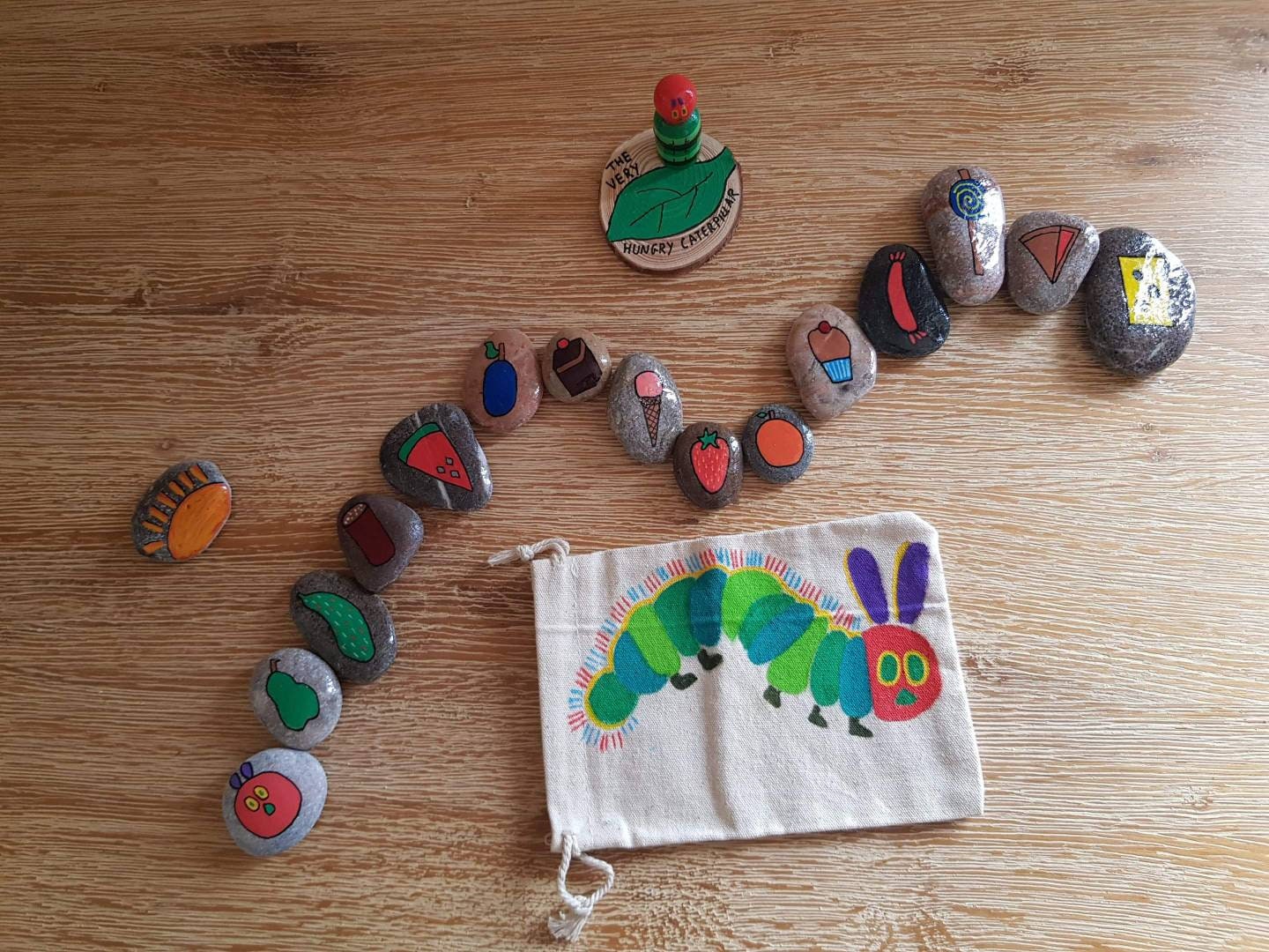 The Very Hungry Caterpillar Story Stones/paint Rock/story - Etsy UK