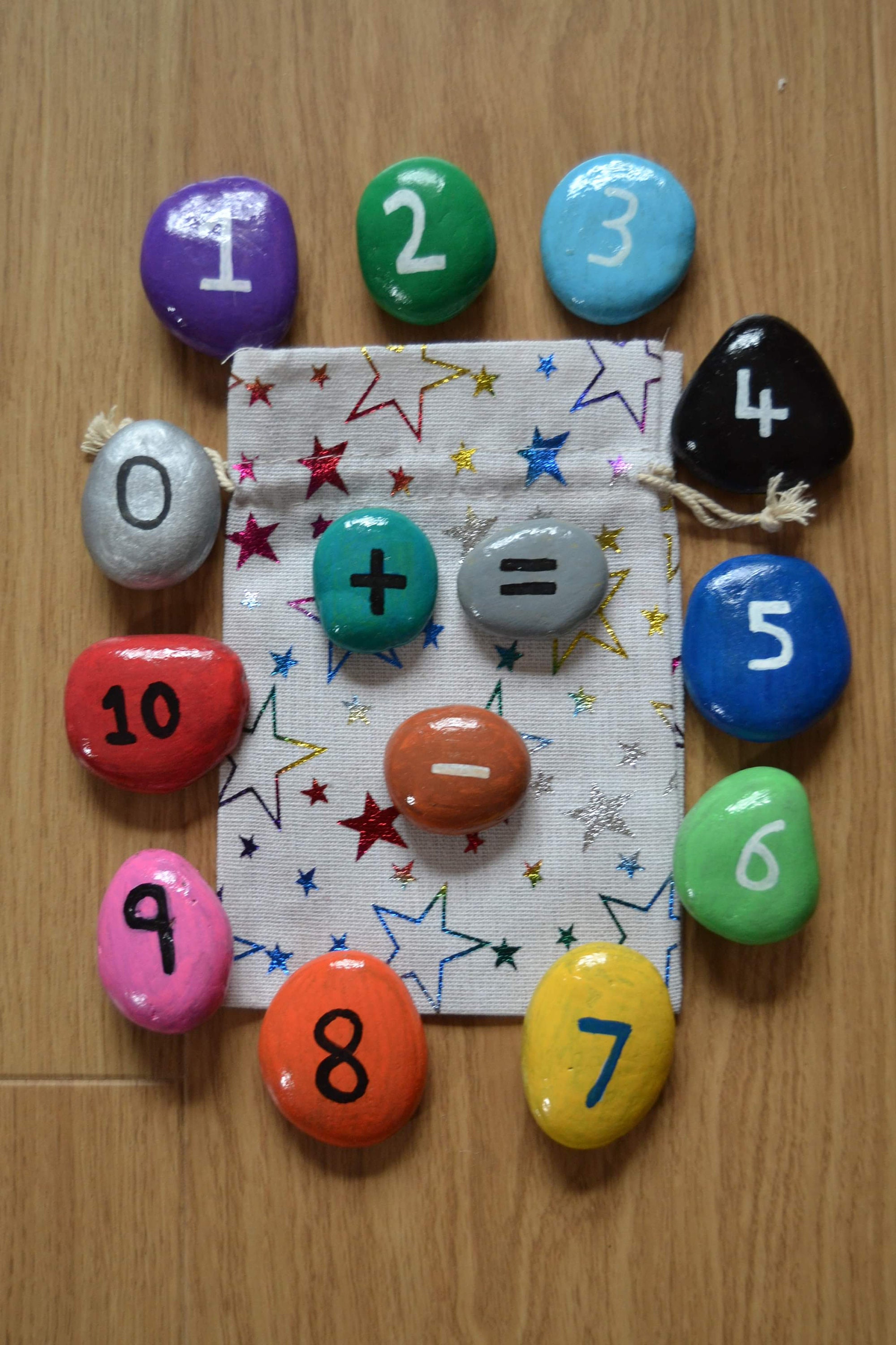 Maths Number Stones/painted - Etsy.de