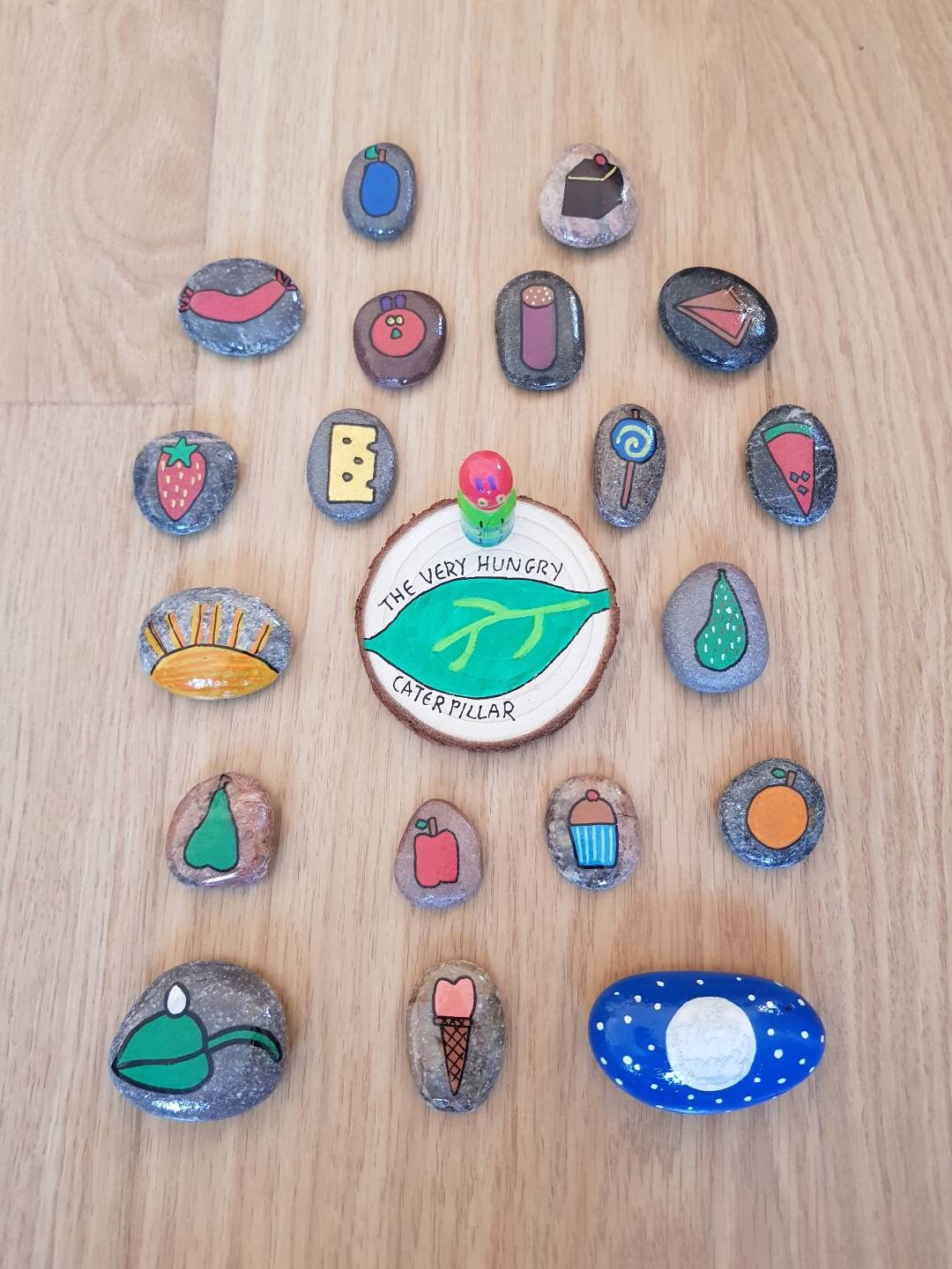 The Very Hungry Caterpillar Story Stones/paint Rock/story - Etsy UK