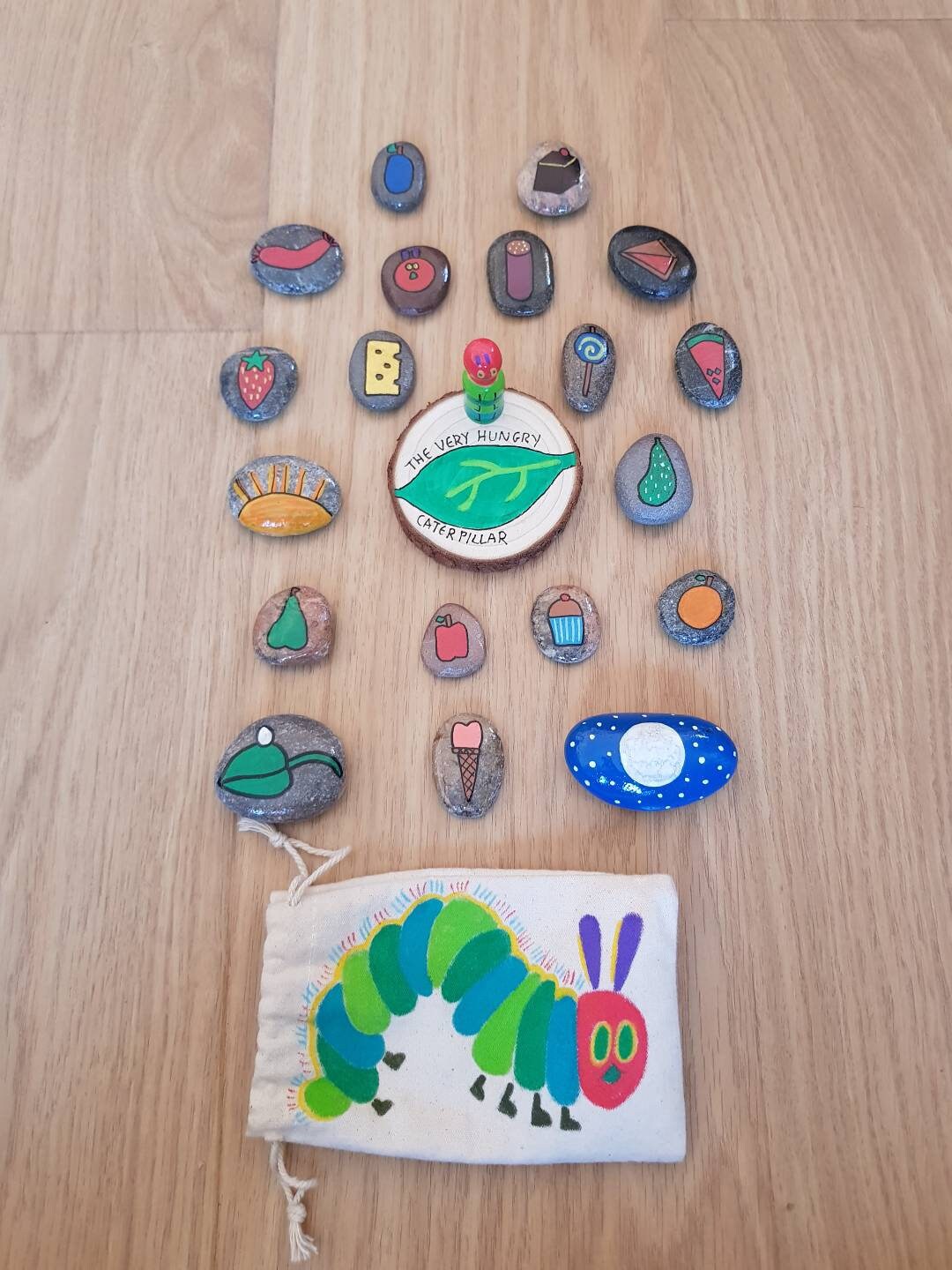 The Very Hungry Caterpillar Story Stones/paint Rock/story - Etsy UK