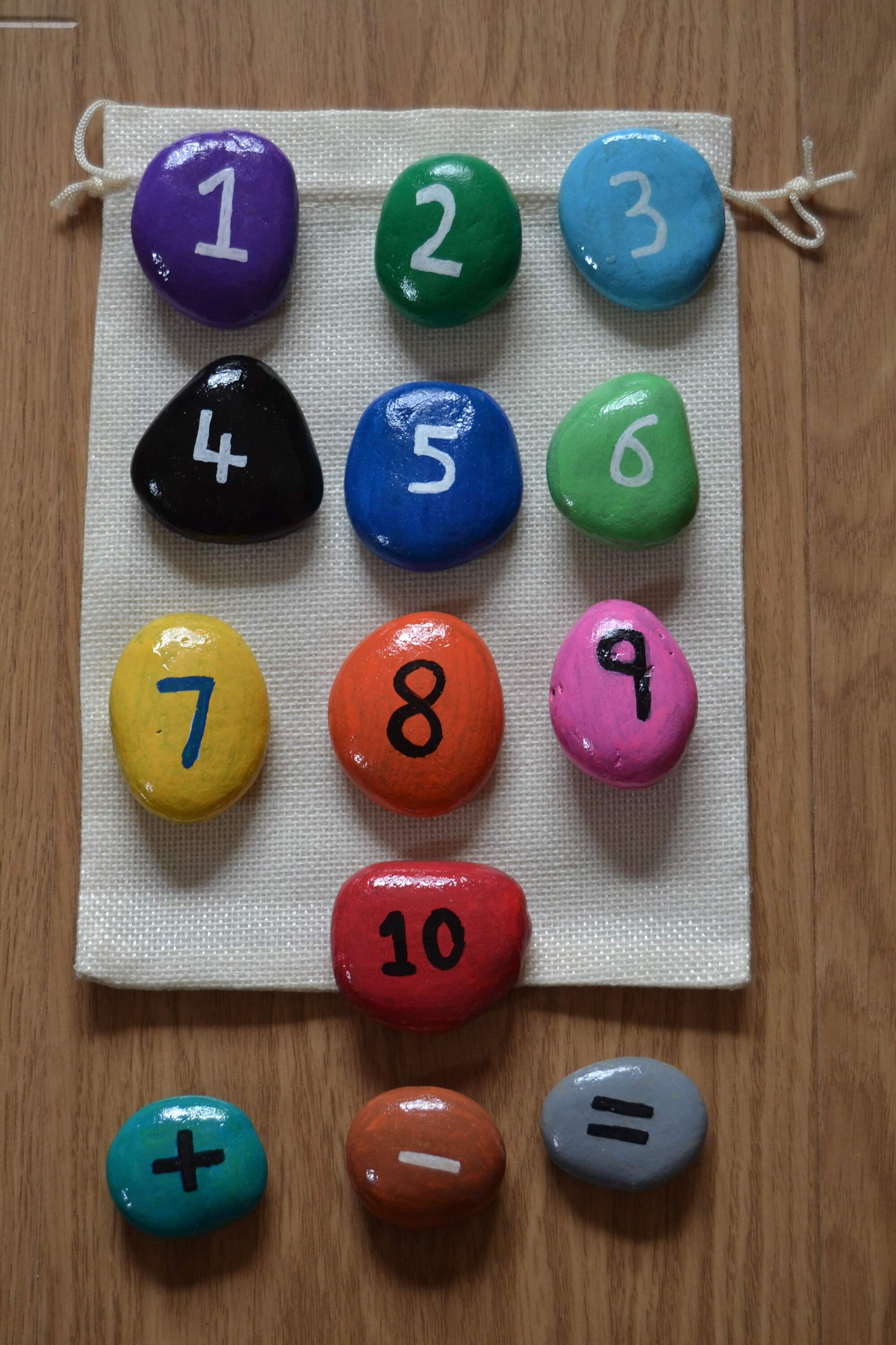 Maths Number Stones/painted - Etsy.de