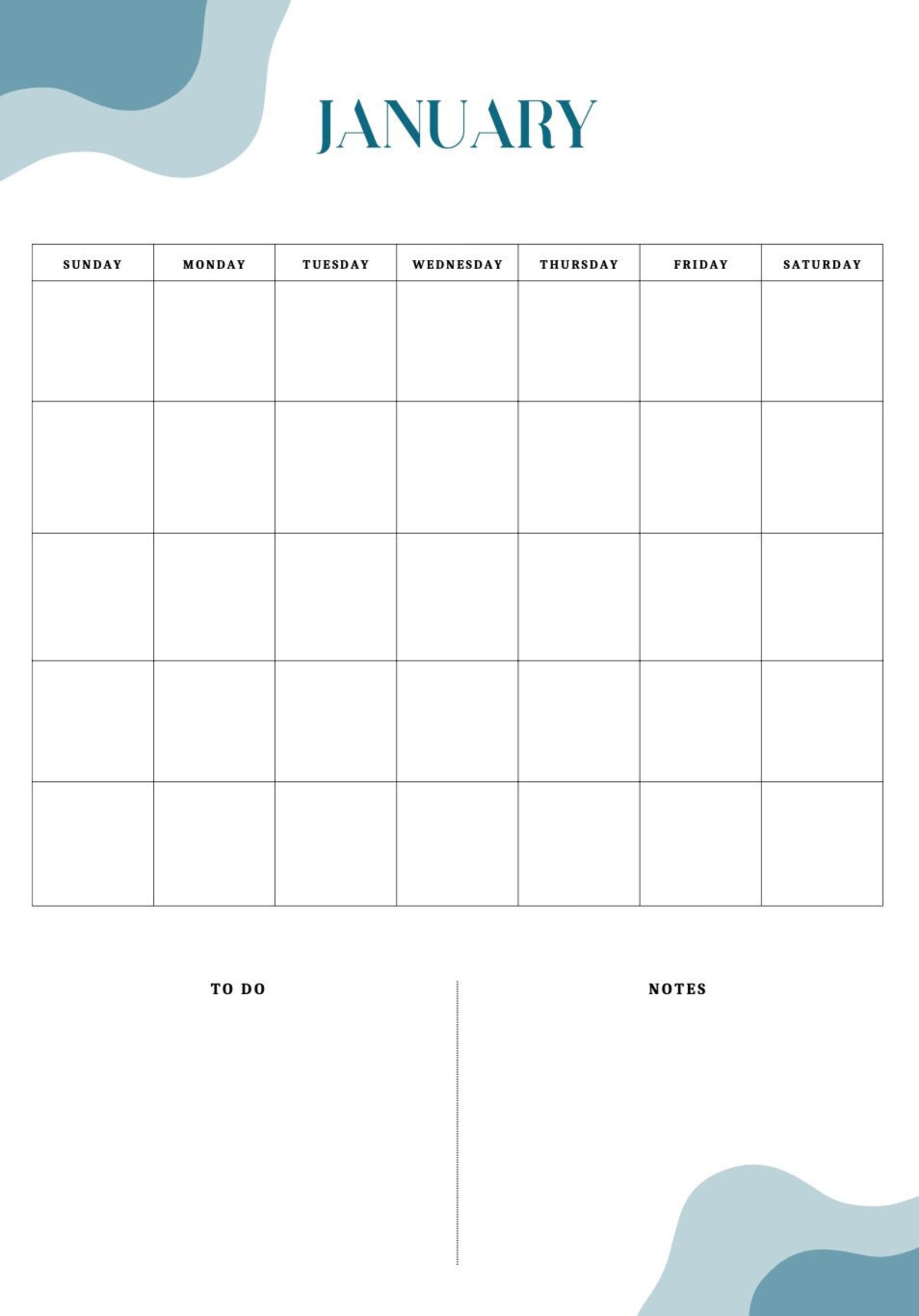 A4 Monthly Planner, Daily Planner, Printable Planner Downloadable ...