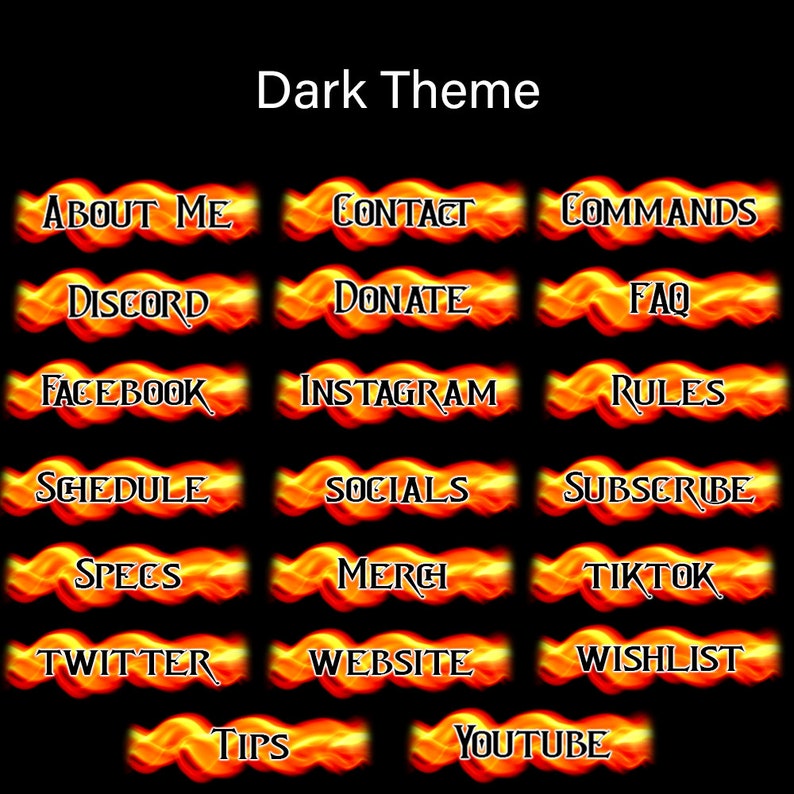 Fire Twitch Panels for Streaming - Etsy