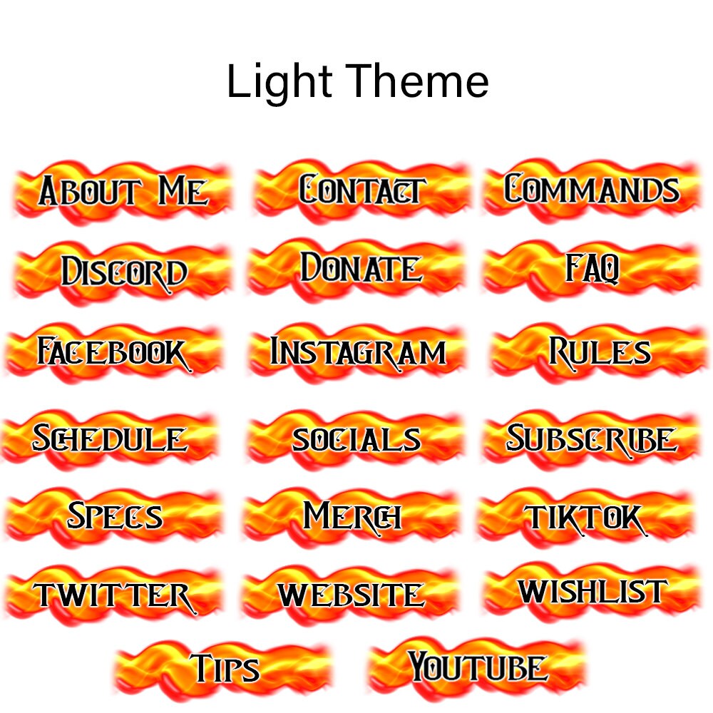 Fire Twitch Panels for Streaming - Etsy